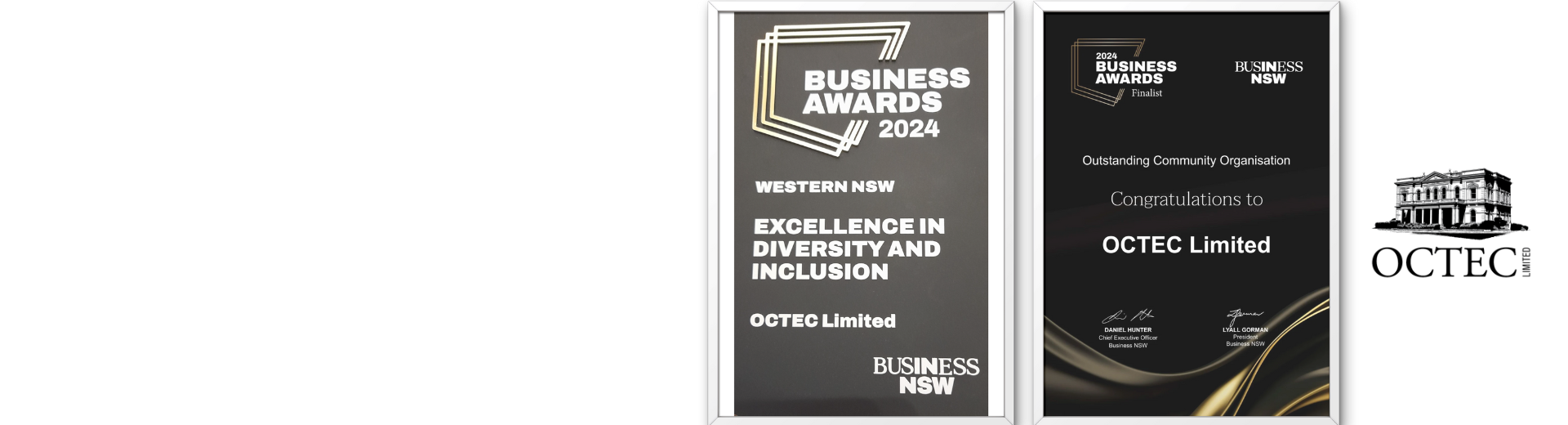 OCTEC success in Business NSW awards - winner and finalist - OCTEC